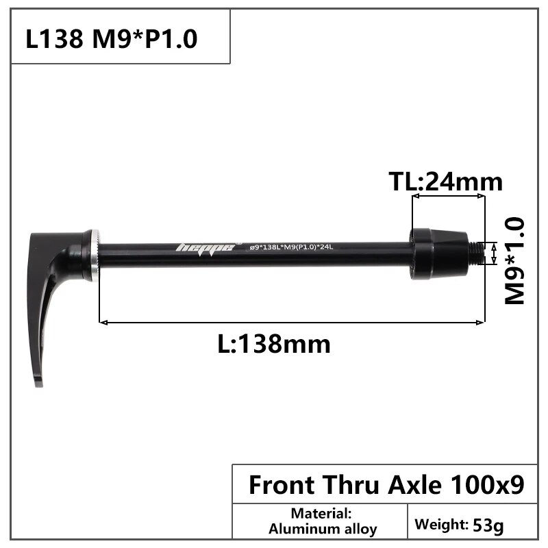 HEPPE MTB Road Bike Thru Axle 135x10 100x9 Front Rear Wheel Hub Thru ...