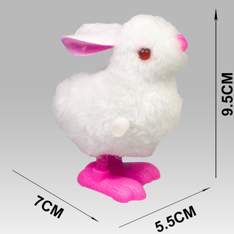 Plush Stuffed Bunny Toys Cartoon Jumping Rabbit Children's Baby Wind Up ...