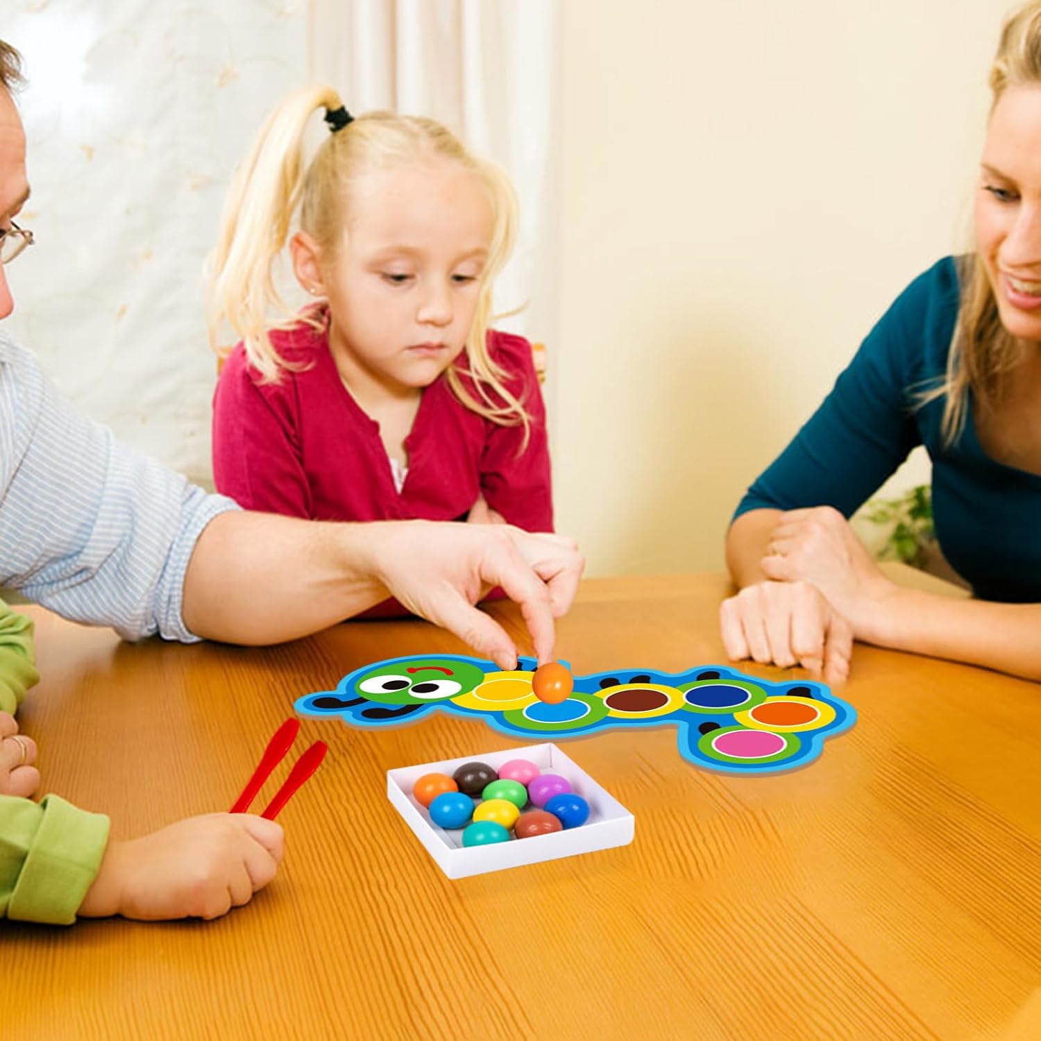 【Cost-effective】Wooden Clip Beads Games Wooden Fun Beads Game Puzzle ...