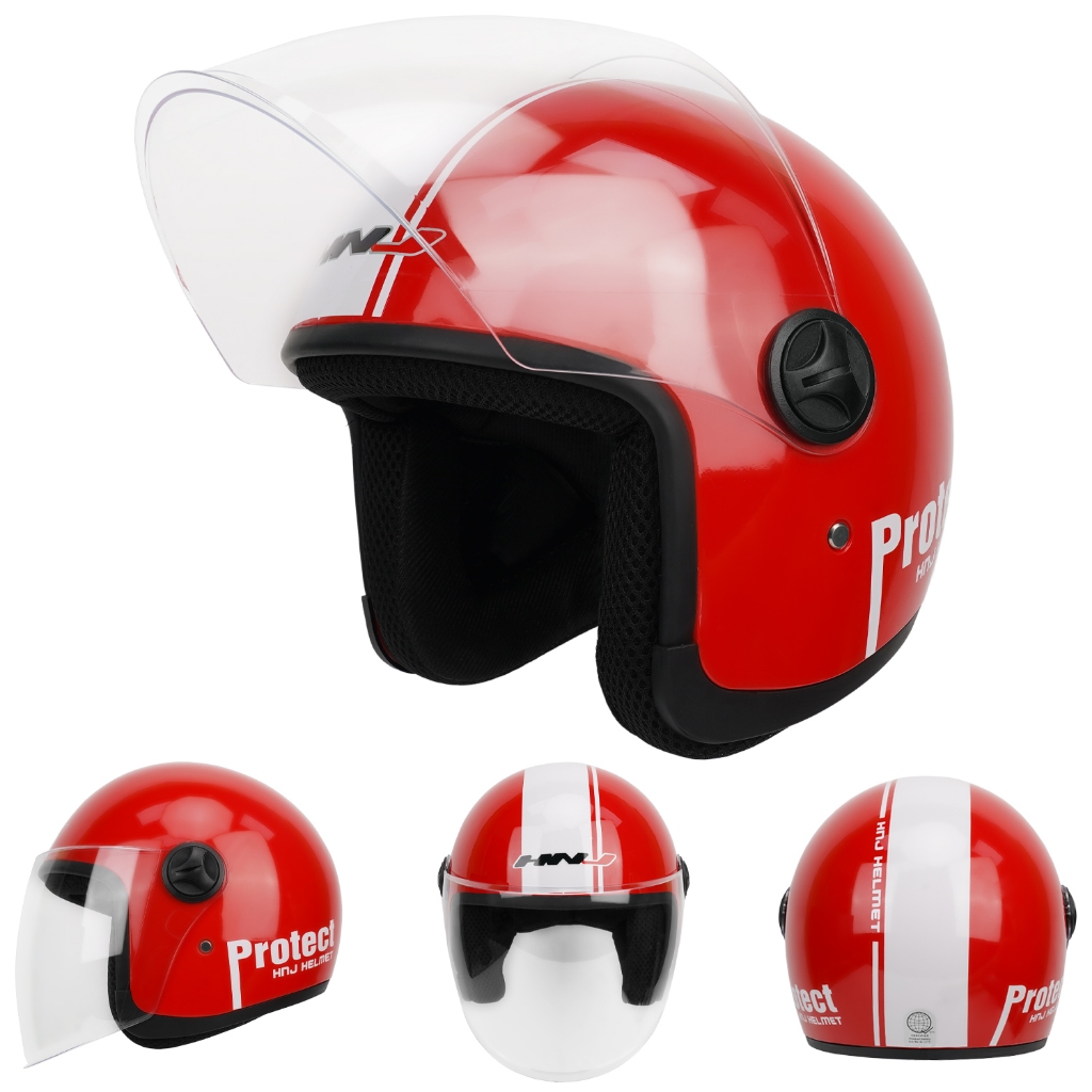 HNJ A4-004-H Half Face Motor Helmet Single Visor Motorcycle Helmets ...