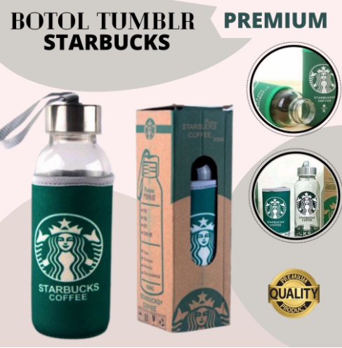 Botol Minum Kaca Starbucks - Tumbler Starbucks 300 ml [READY STOCK ...