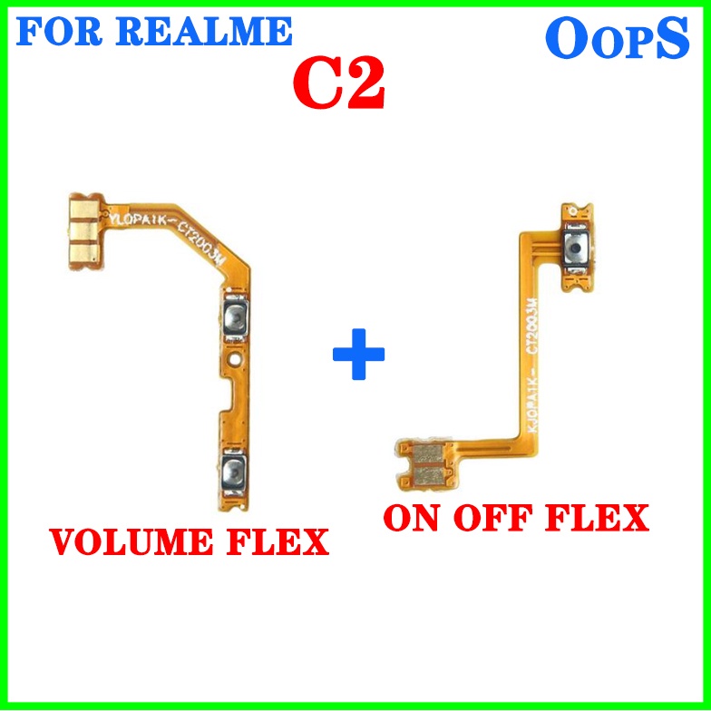 Power volume button flex For realme C2 ON OFF switch Side Key button ...