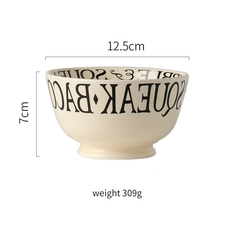 Alphabet French Dish Set Household Advanced Ceramic Deep Plate Rice ...
