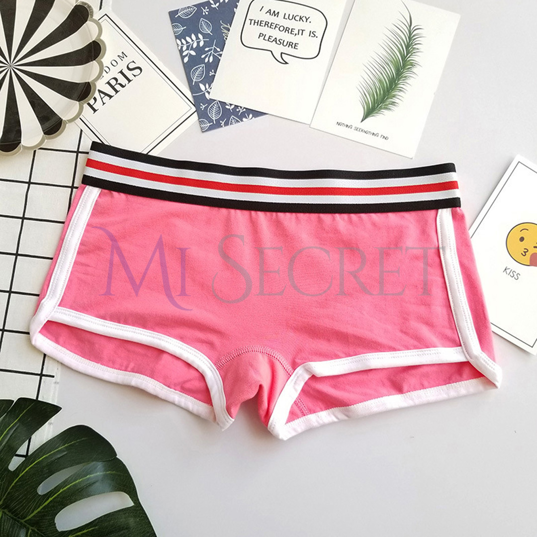 Mi Secret Seluar Dalam Wanita Cotton Strip Spender Boxer Women Boxer ...