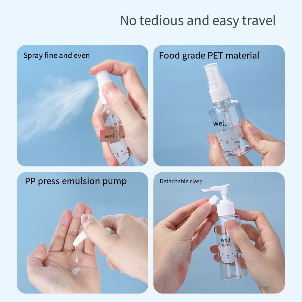 Mini Cartoon Spray Bottle 30-100ml Cute Cosmetic Container Fine Mist ...
