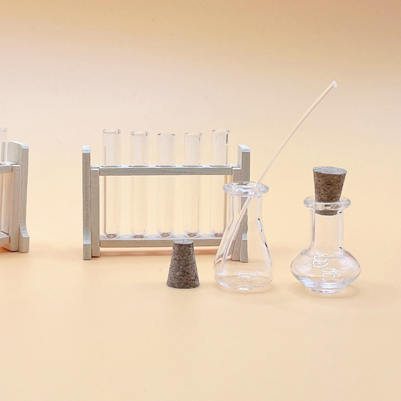 1:12 Dollhouse Laboratory Tool Set Mini Test Tube Rack Dropper Measure ...