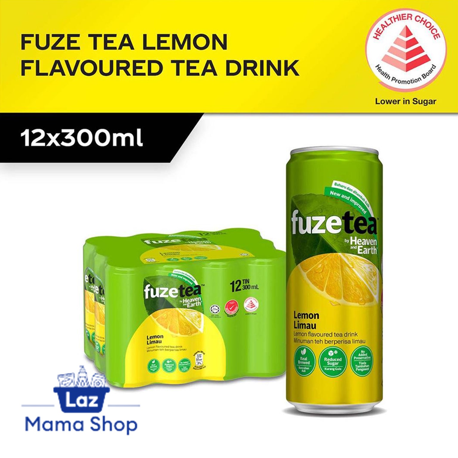 Fuze Tea Lemon Flavoured Tea (12 x 300ML) (Laz Mama Shop) | Lazada ...