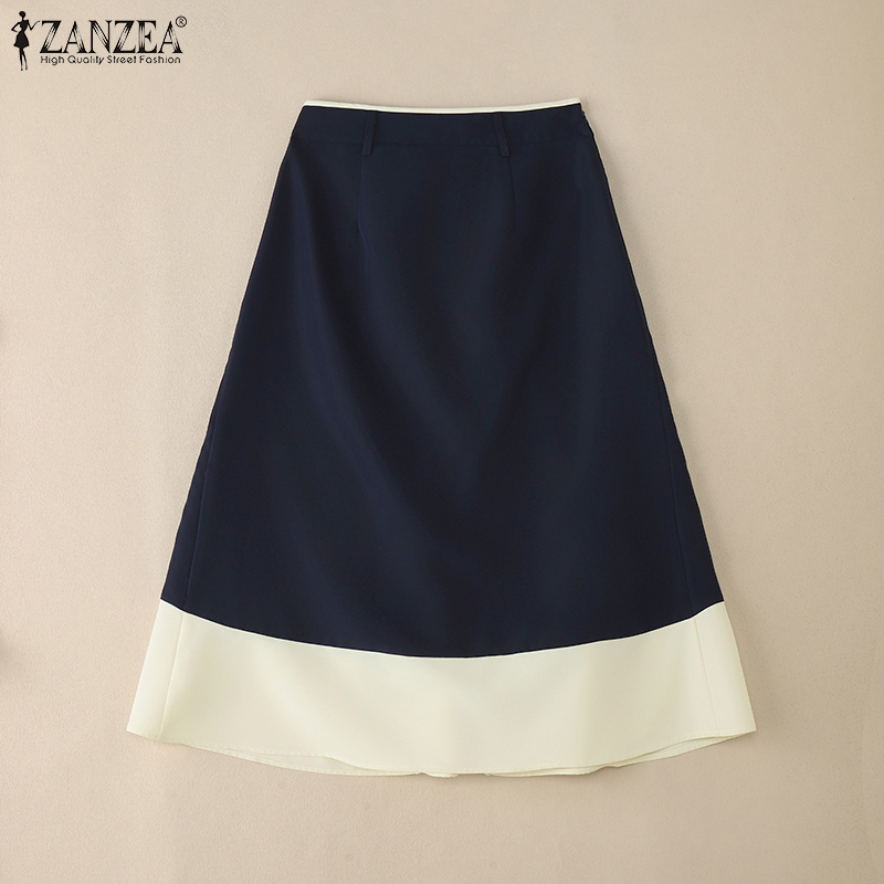 ZANZEA Women Streetwear Fashion High Waist A-Line Skirts Button Design ...