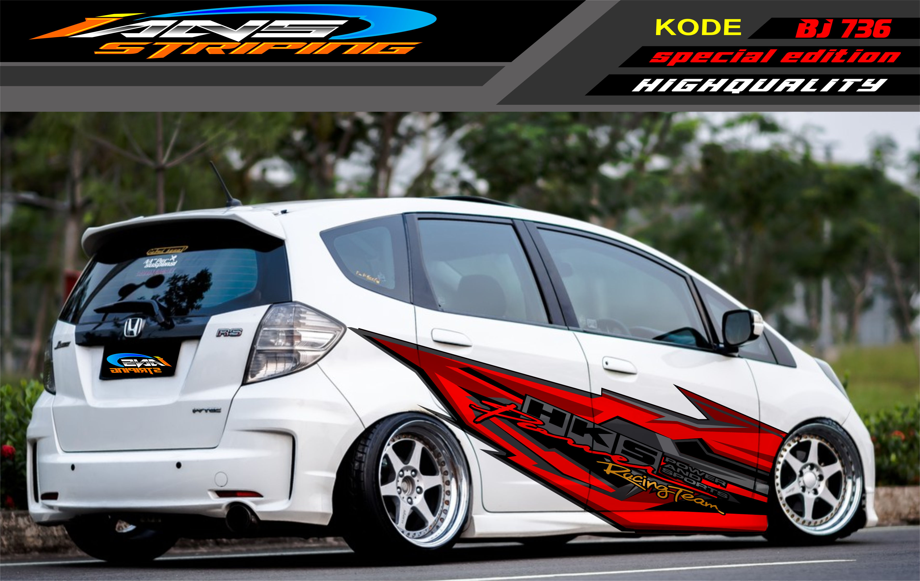 STIKER HONDA BRIO / STICKER HONDA JAZZ / STICKER DECAL MOBIL JAZZ ...