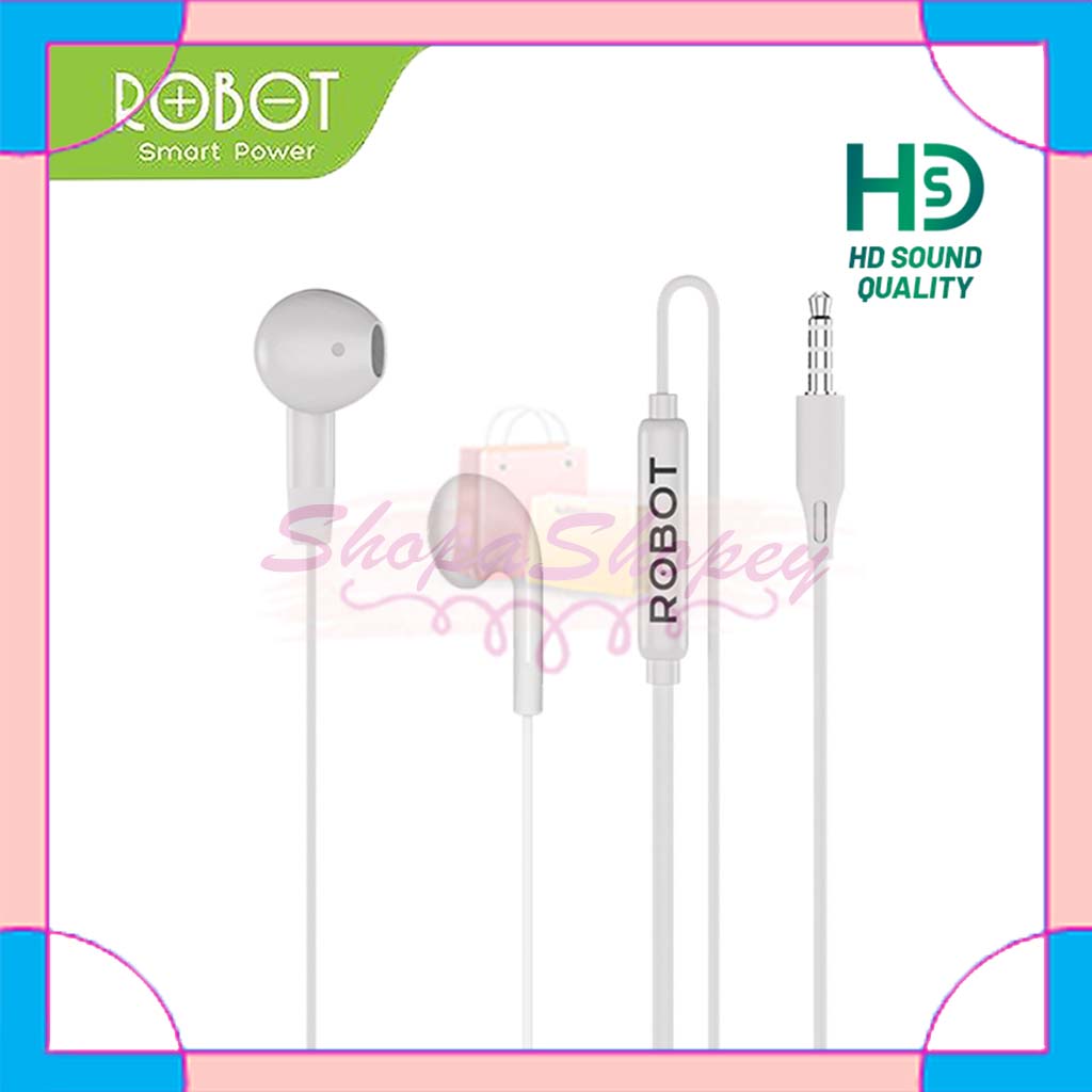 Headset Kabel ROBOT RE50 Earphone / Headset Android / iPhone Garansi ...