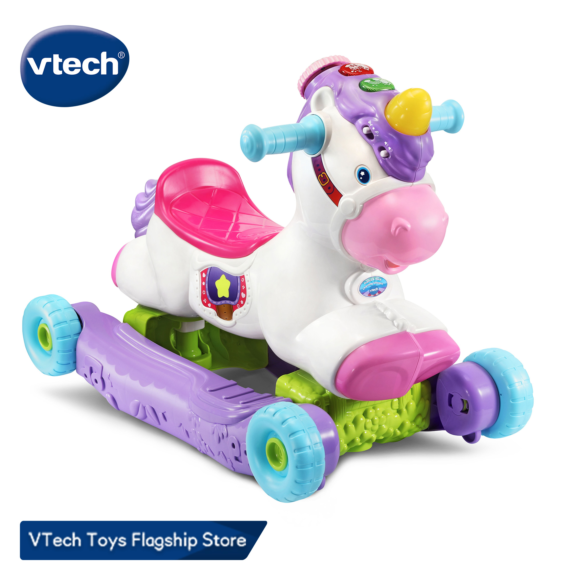 VTech 2 in 1 Rocking Horse Ride-On Toys Prance and Rock Learning ...