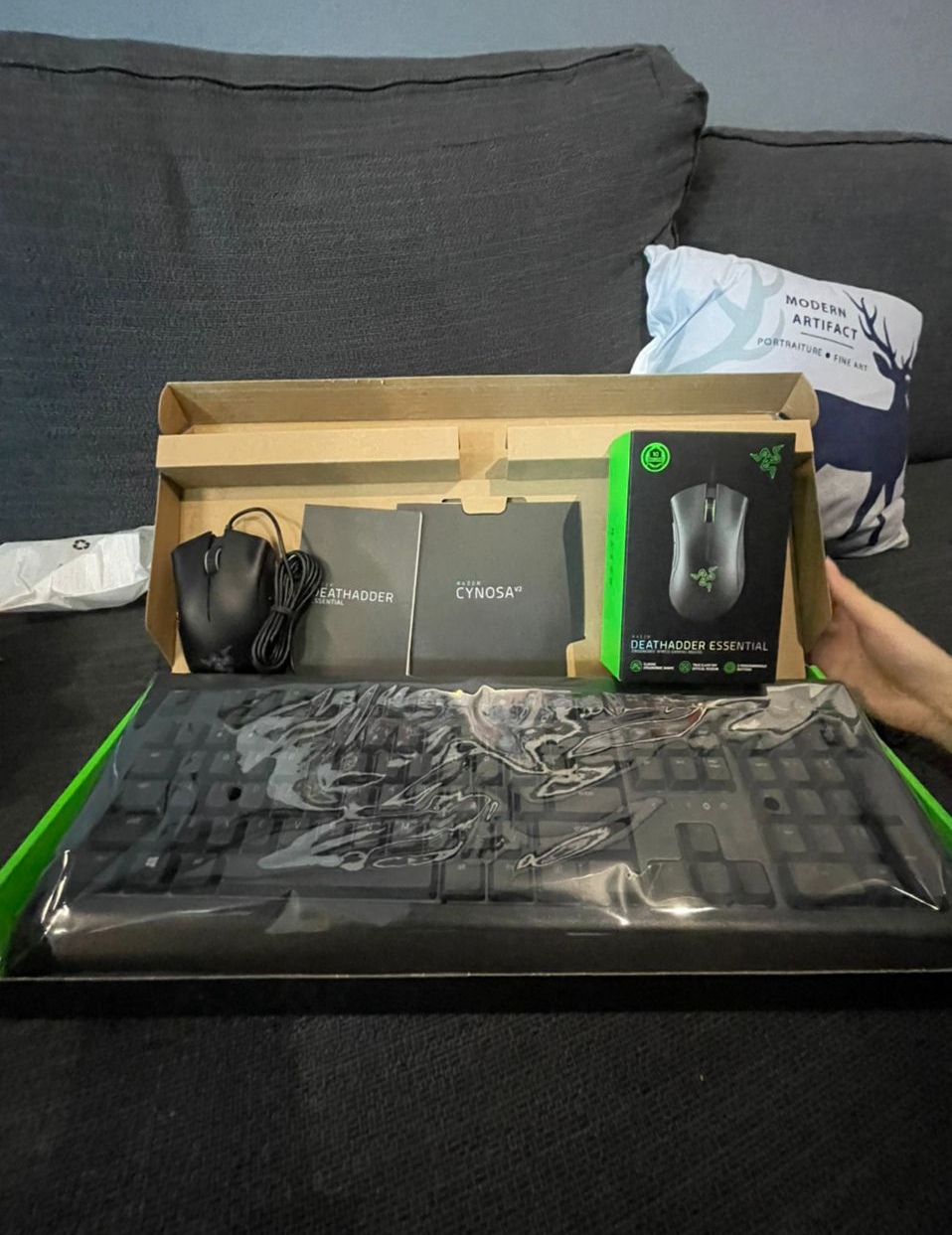 Razer Cynosa V2 Chroma Membrance Gaming Keyboard & Razer DeathAdder ...