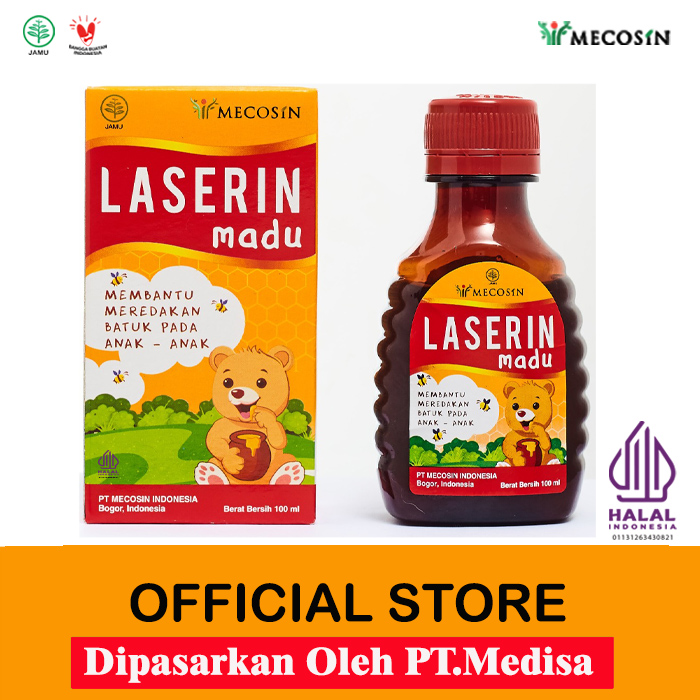 LASERIN Madu 100 ml | Sirup Obat Batuk Anak | Obat Batuk Herbal Anak ...