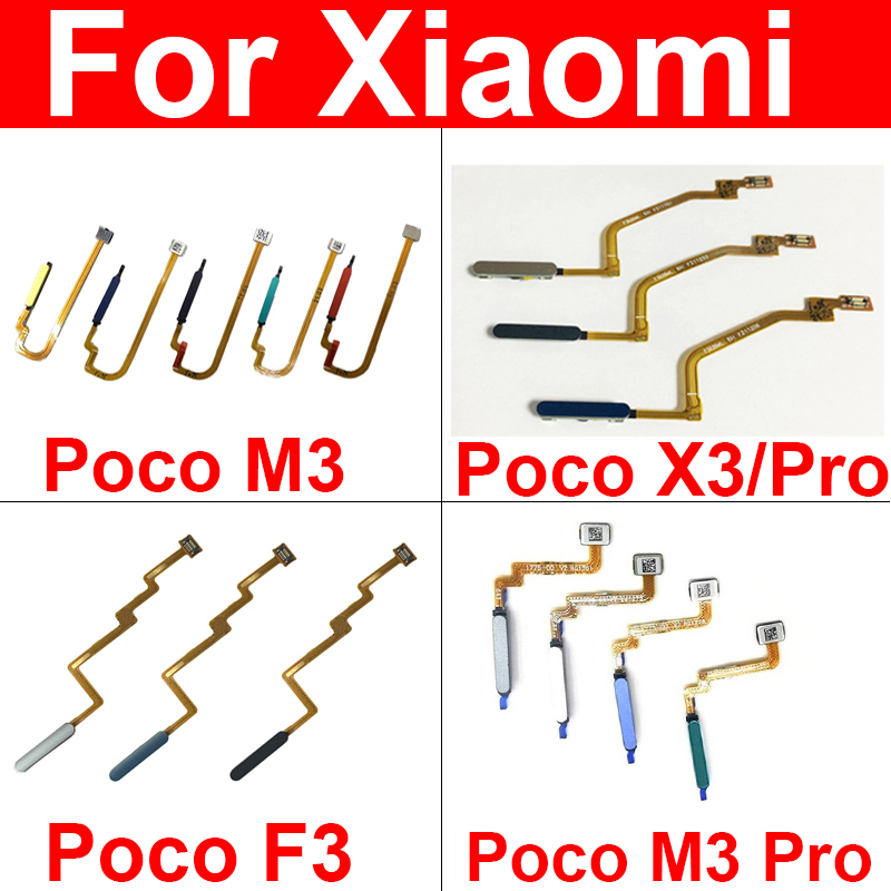 NEW Fingerprint Snesor Flex Cable For Xiaomi Poco X3 Pro F3 Pro M3 Pro ...