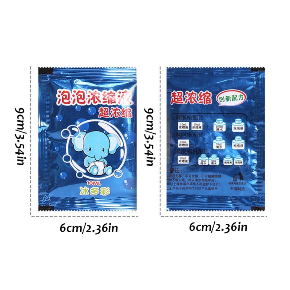 Easy Use Pouch 10ml Concentrated Bubble Solution Soap Safe Concentrated ...