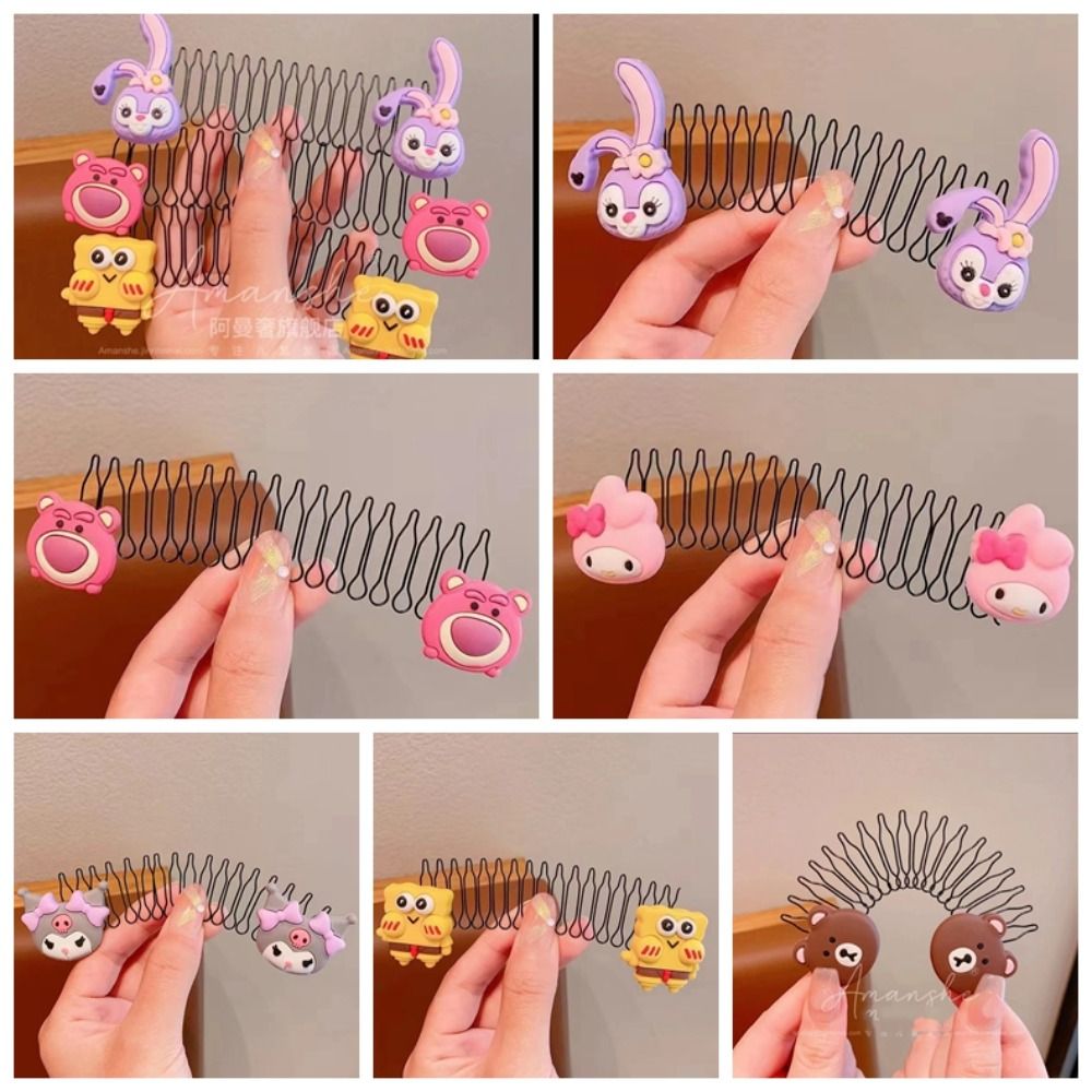 Fashion Kuromi U Shape Hair Styling Comb Melody Strawberry Bear Hair ...