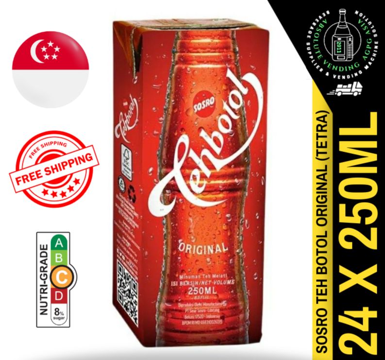 SOSRO Teh Botol Original 250ML X 24 (TETRA) | Lazada Singapore