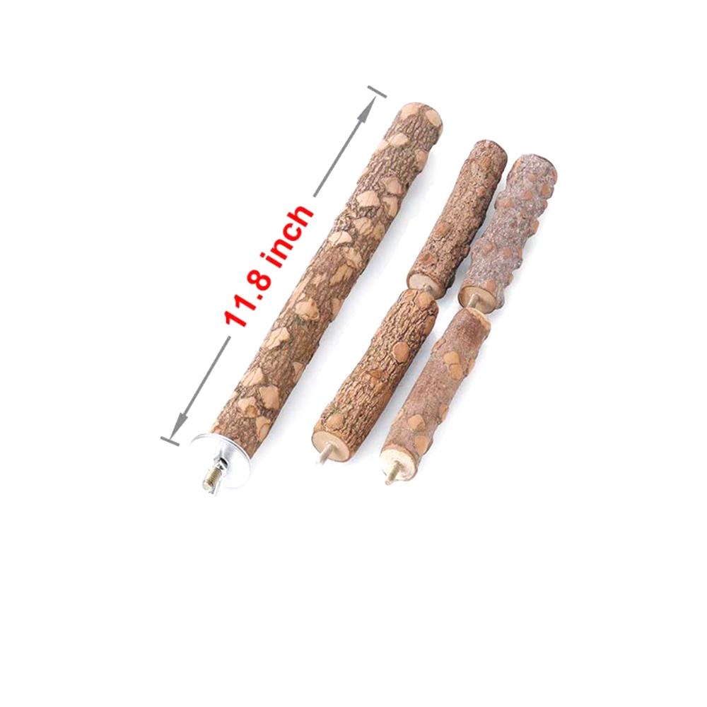 Love Birds Natural Conure Cockatiel Parrot Chewing Stick Wood Stand ...