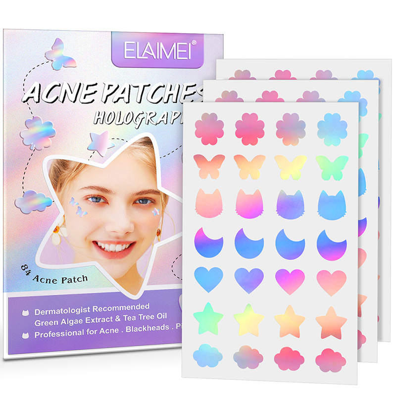 84Pcs Cute Heart Flower Invisible Acne Removal Pimple Patch Beauty Acne ...