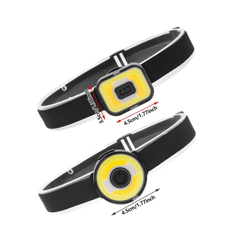 Mini Headlamp Red Blue Light COB Headlamp Super Bright Adjustable ...