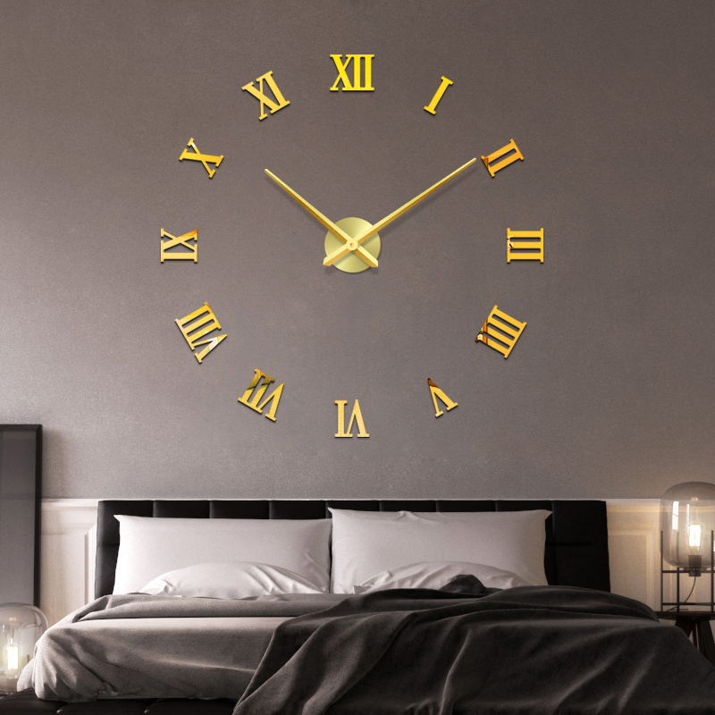 3D Creative Rome Digital Wall Clocks Sticker DIY Modern Design Clocks ...