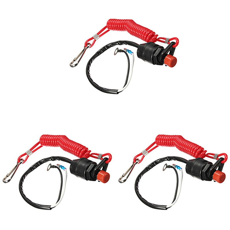 【Ready Stock&COD】3X Boat Motor Emergency Kill Stop Switch for Yamaha ...