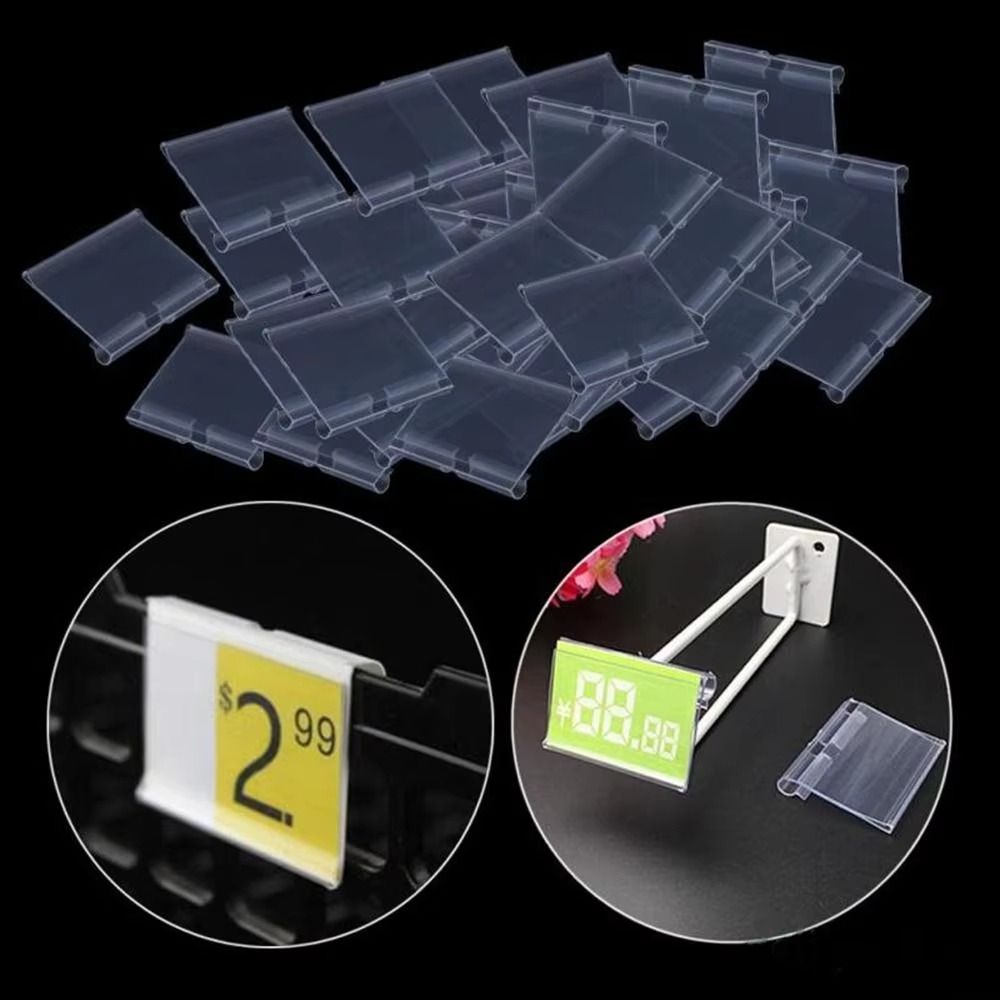 Practical Transparent Price Label Holders PVC Plastic Goods Labels ...