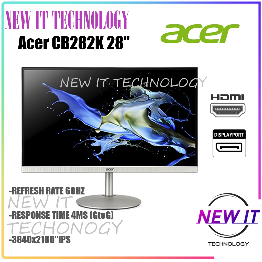 Acer CB282K 28" 4K UHD IPS 60HZ 4MS AMD Freesync Monitor | Lazada