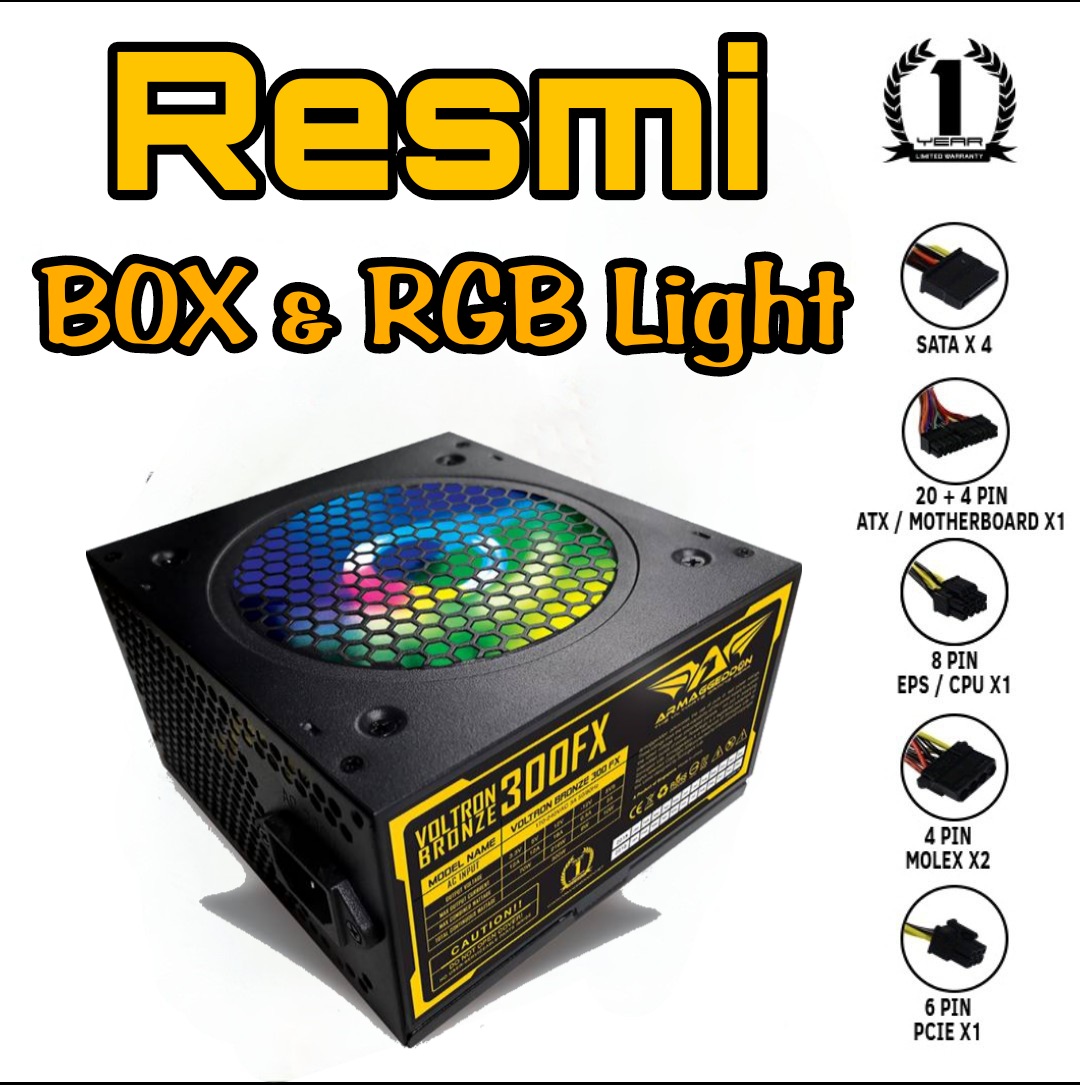 Power Supply Armaggeddon 300FX Voltron Bronze 80+ 80 Plus Pure Power ...