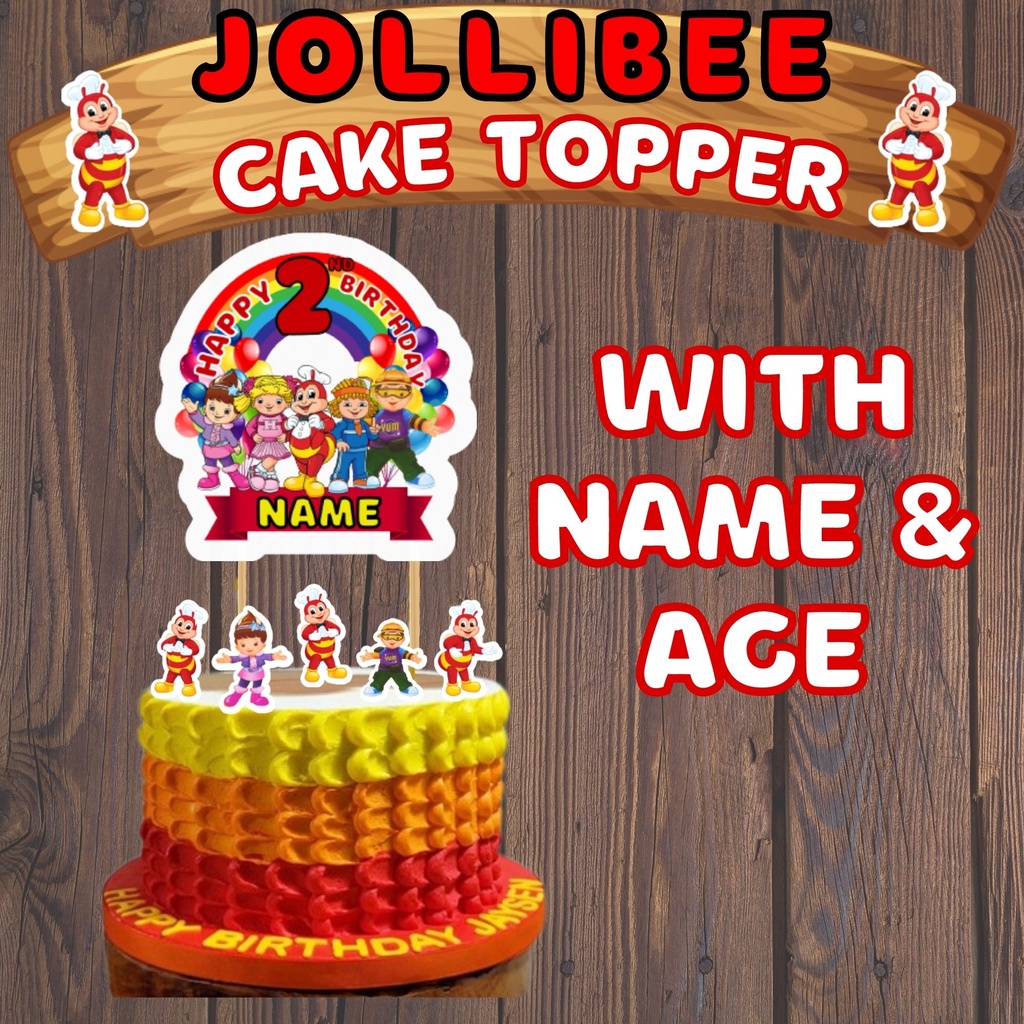 COD JOLLIBEE CAKE TOPPER FOR JOLLI BIRTHDAY | Lazada PH