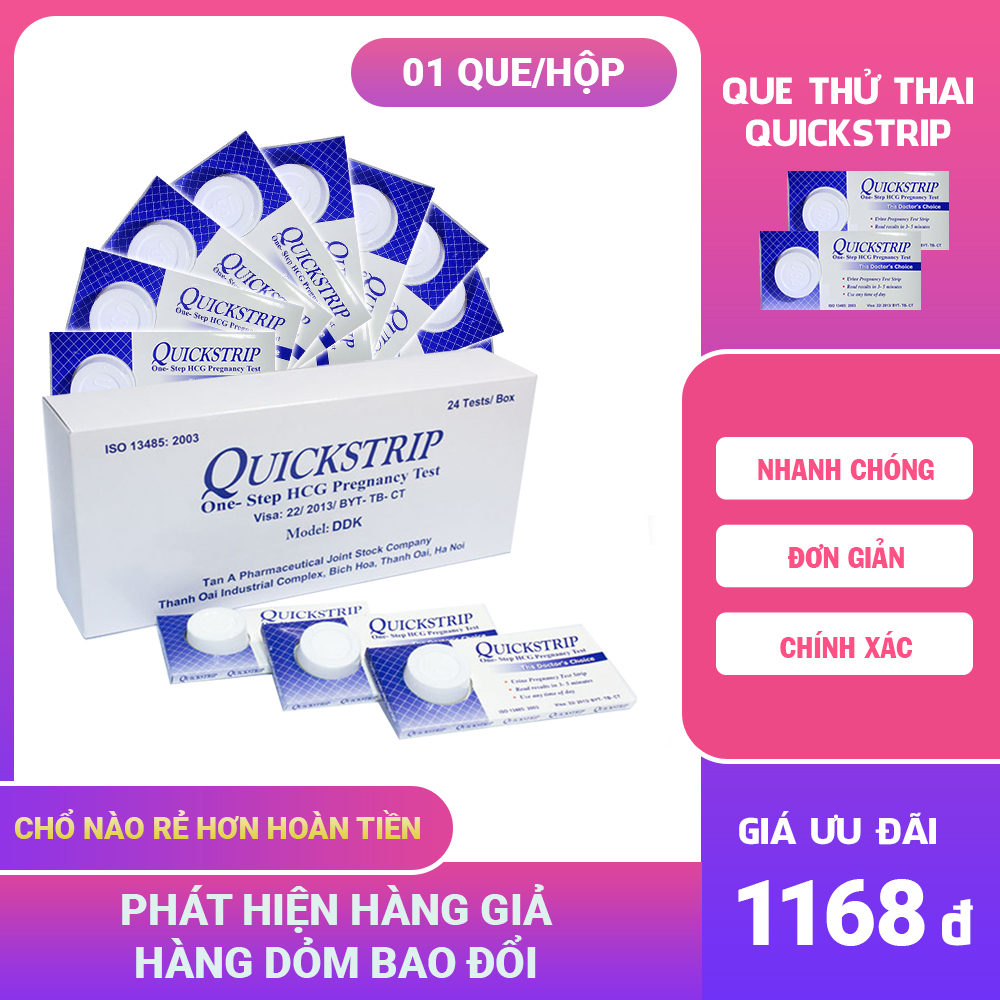 " Ưu Đãi Bất Ngờ " Que thử thai QUICKSTICK 2 vạch chính xác - test thử ...