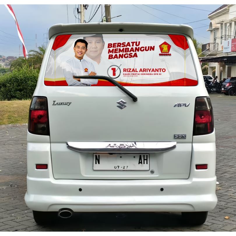 Stiker One Way / Oneway Vision - Stiker tembus pandang Kaca Belakang ...