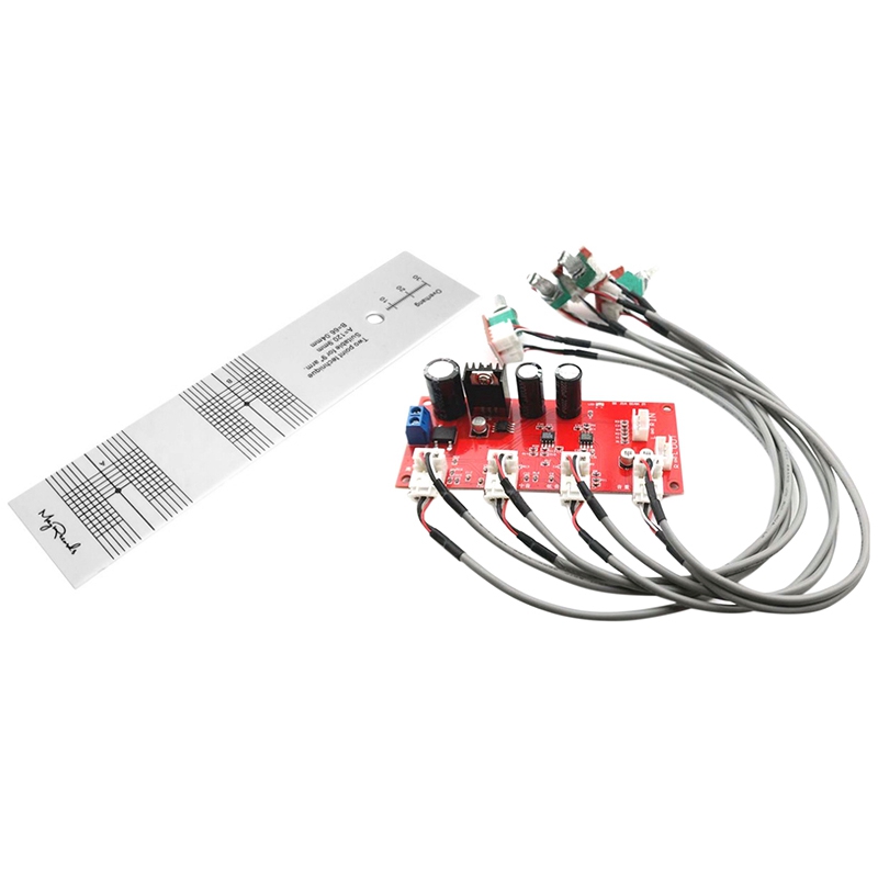 Pickup Calibration Distance Gauge Protractor Record Lp Vinyl And Ad828 Stereo Preamp Amplifier