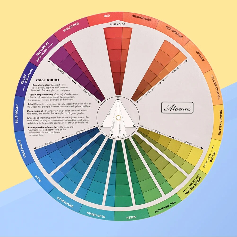 【Deal of the day】 wheel color mixing chart RGB board makeup ...