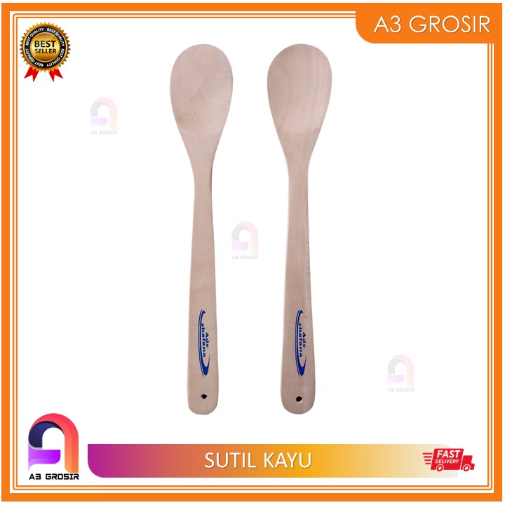 sodet / Sutil Kayu panjang irus kayu untuk masak sepatula sodet bulat ...