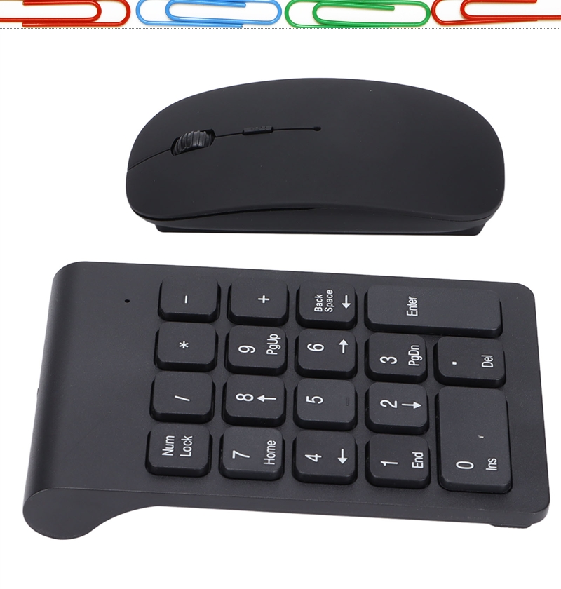 【Wireless】 2.4G Number Pad Mouse Combo 18 Keys Numeric Keypad Digital ...