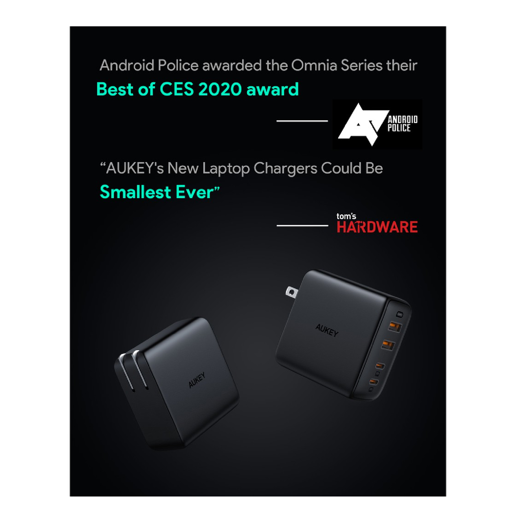 AUKEY Omnia 100W PD 4-Port Charger with GaNFast BLK PA-B7 (ของแท้) By ...