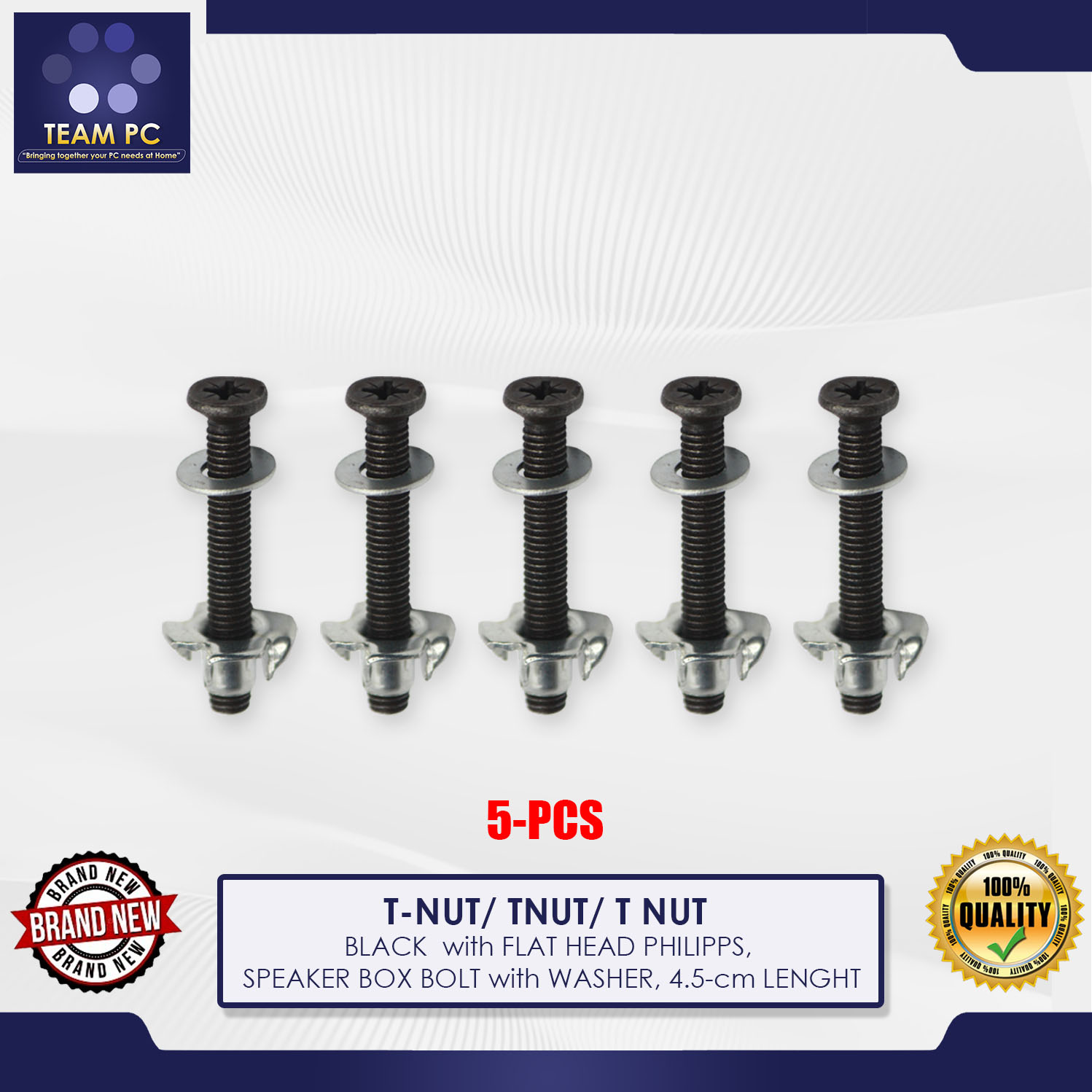 T-NUT/ TNUT/ T NUT BLACK with FLAT HEAD PHILIPPS, SPEAKER BOX BOLT with ...