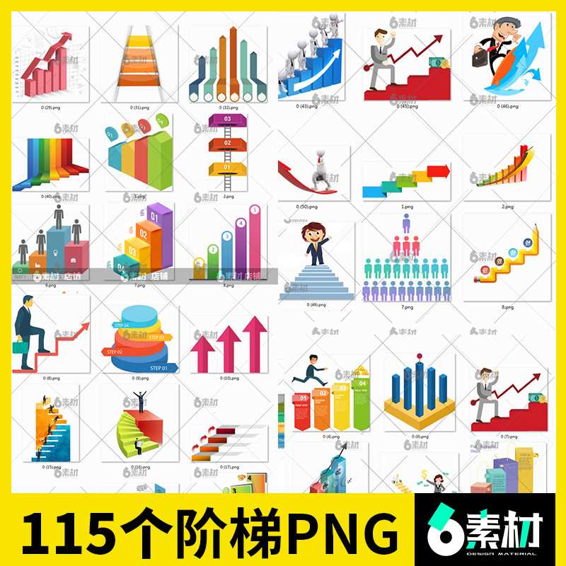 Ladder promotion success cartoon hand-painted arrow upgrade growth ...