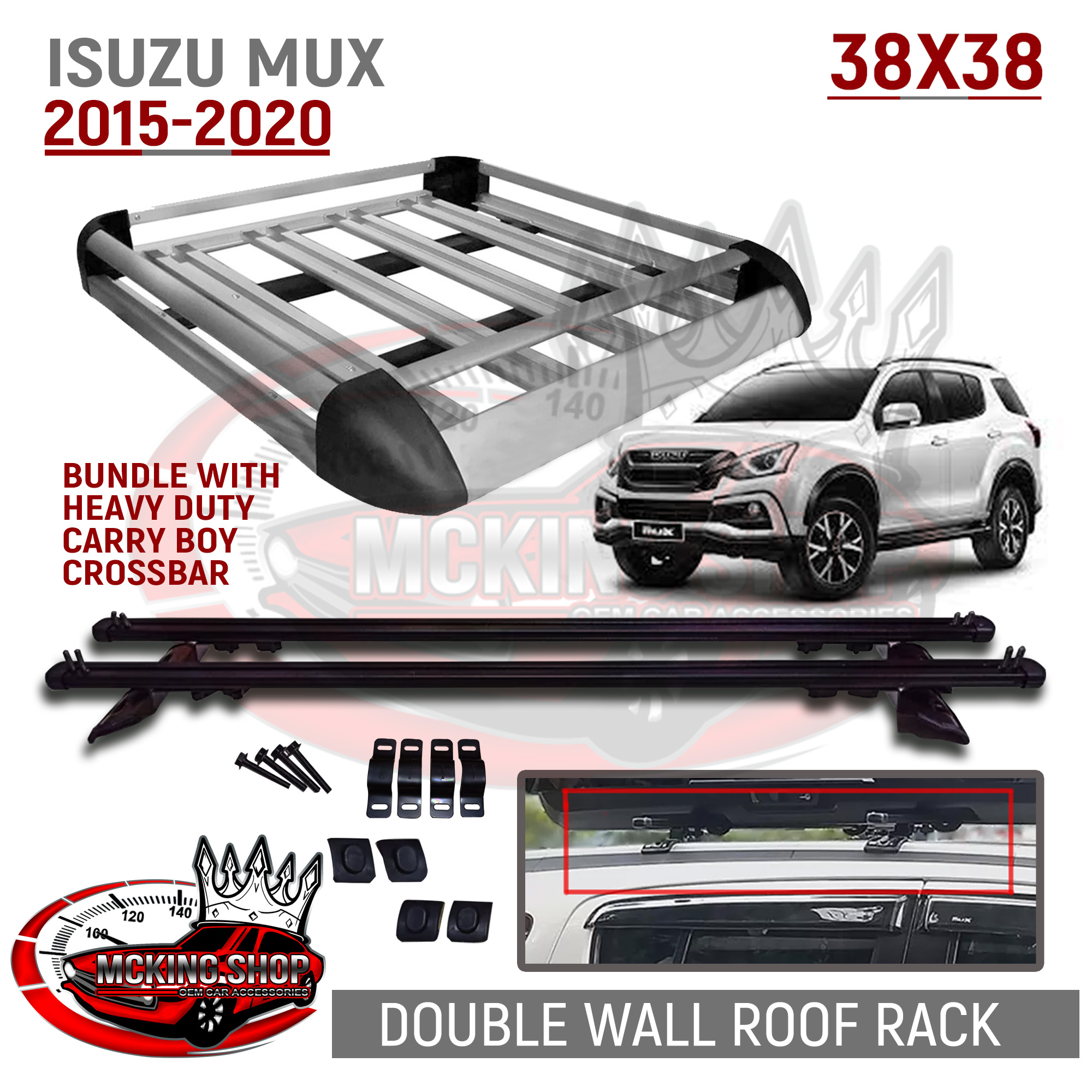 Isuzu Mux/ Mu-x 2015-2020 Aluminum Roof Rack Topload Carrier Basket ...