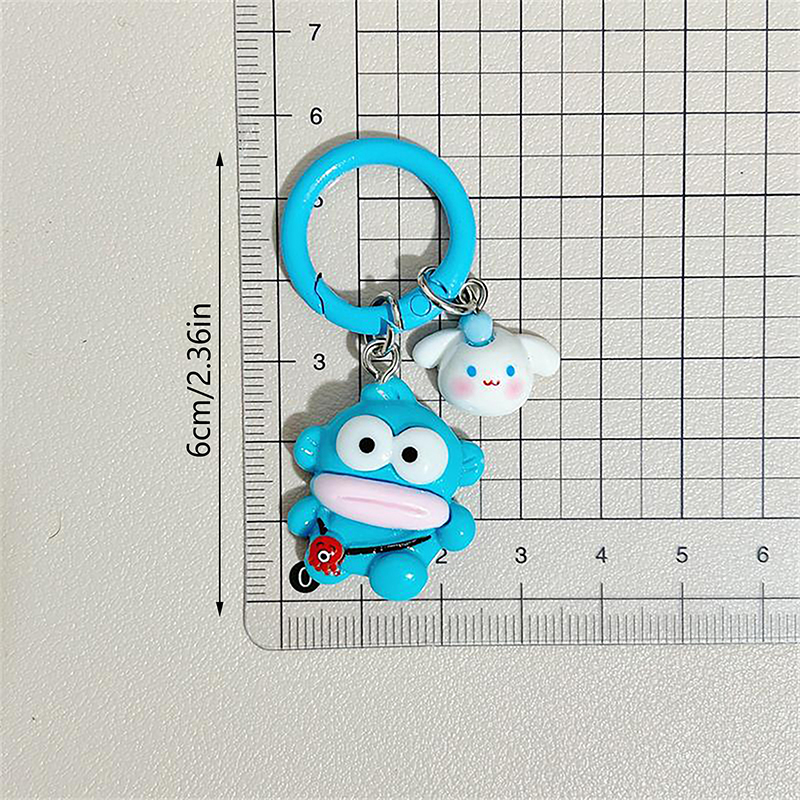 Cute Sanrio Hangyodon Hello Kitty Kuromi Cinnamoroll Keychain Pendant ...