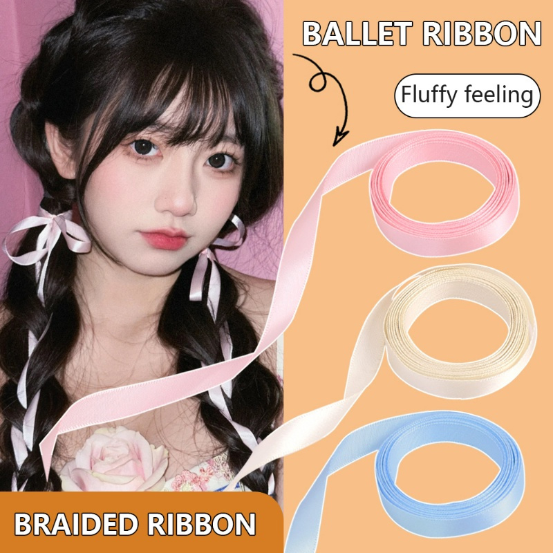 2M Braided Ribbon Hair Band Ribbon Silk Hair Tie Headband Girl Bow ...