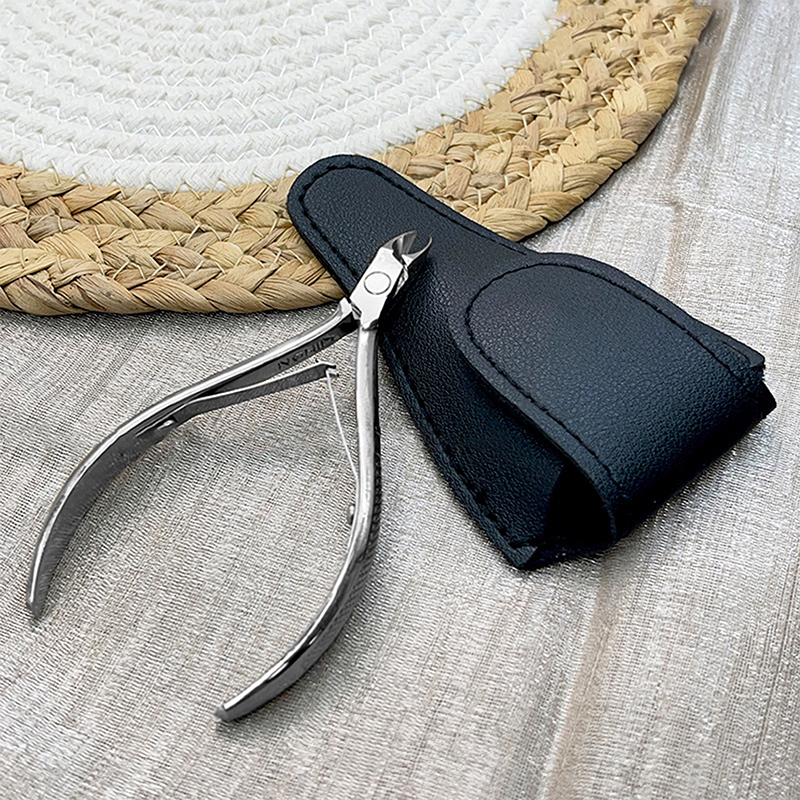 1PC Hasp Style V Shape PU Leather Scissors Protection Bag Nail Trim ...
