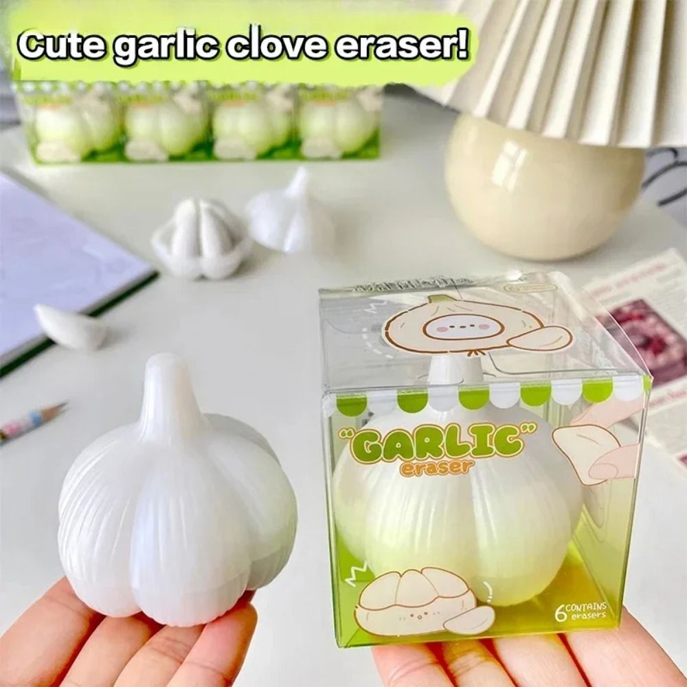 Peculiar Style Lovely Design Garlic Rubber Eraser Imitation Garlic ...