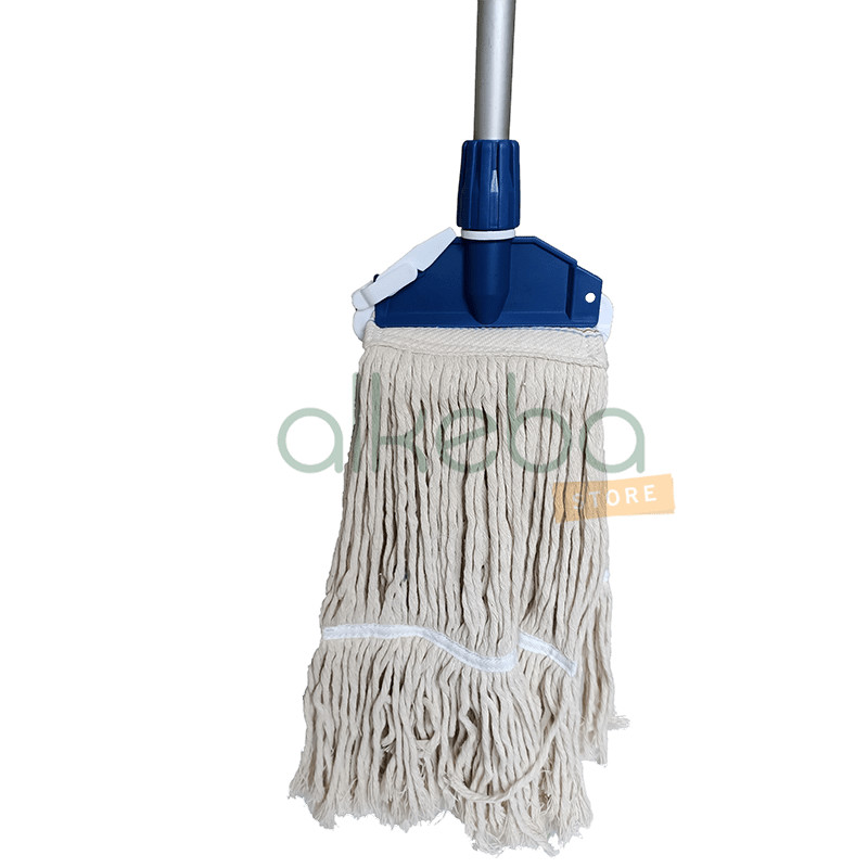 Mop pel Set Komplit Kain Putih Standar / tongkat + frame mop + kain ...