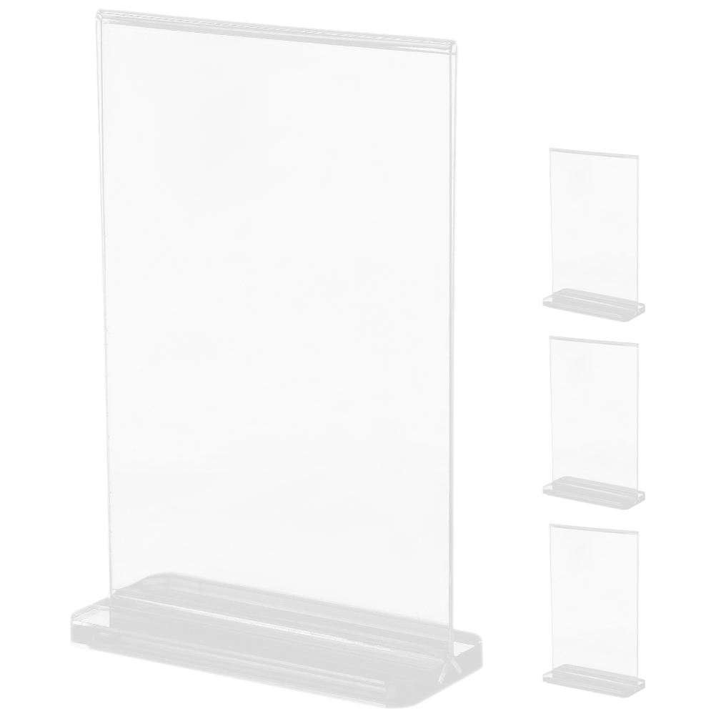 4pcs Acrylic Holder Picture Frame Display Stand Paper Holder Table Menu ...