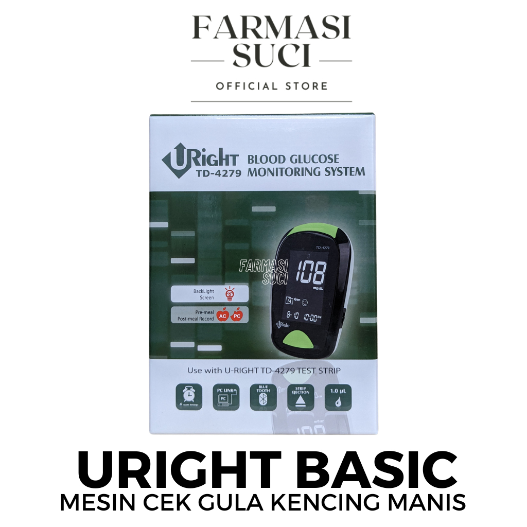 Mesin Cek Gula dalam Darah - URIGHT TD-4279 Blood Glucose Meter ...