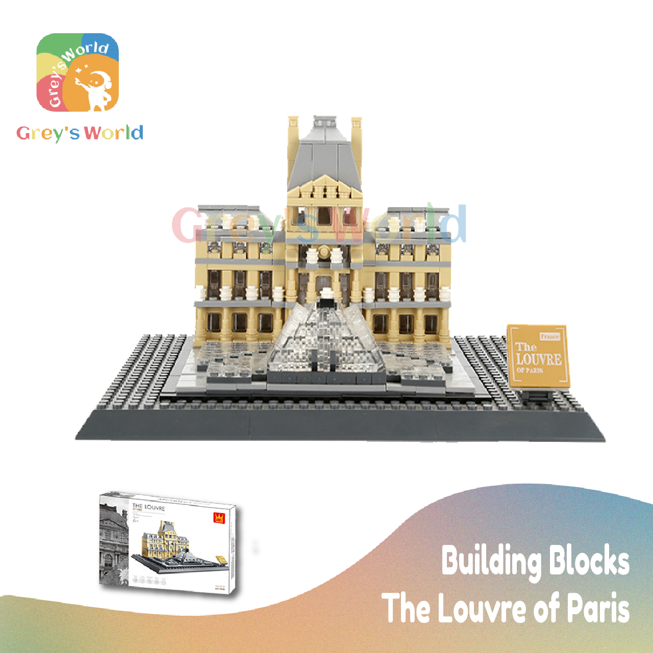 [GREYS WORLD] Wange lego block The Louvre of Paris, Architecture ...