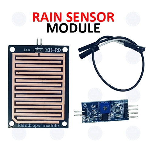 Rain Raindrops Sensor Module Detect Water Weather Adjustable Sensitivity Compatible Arduino ...