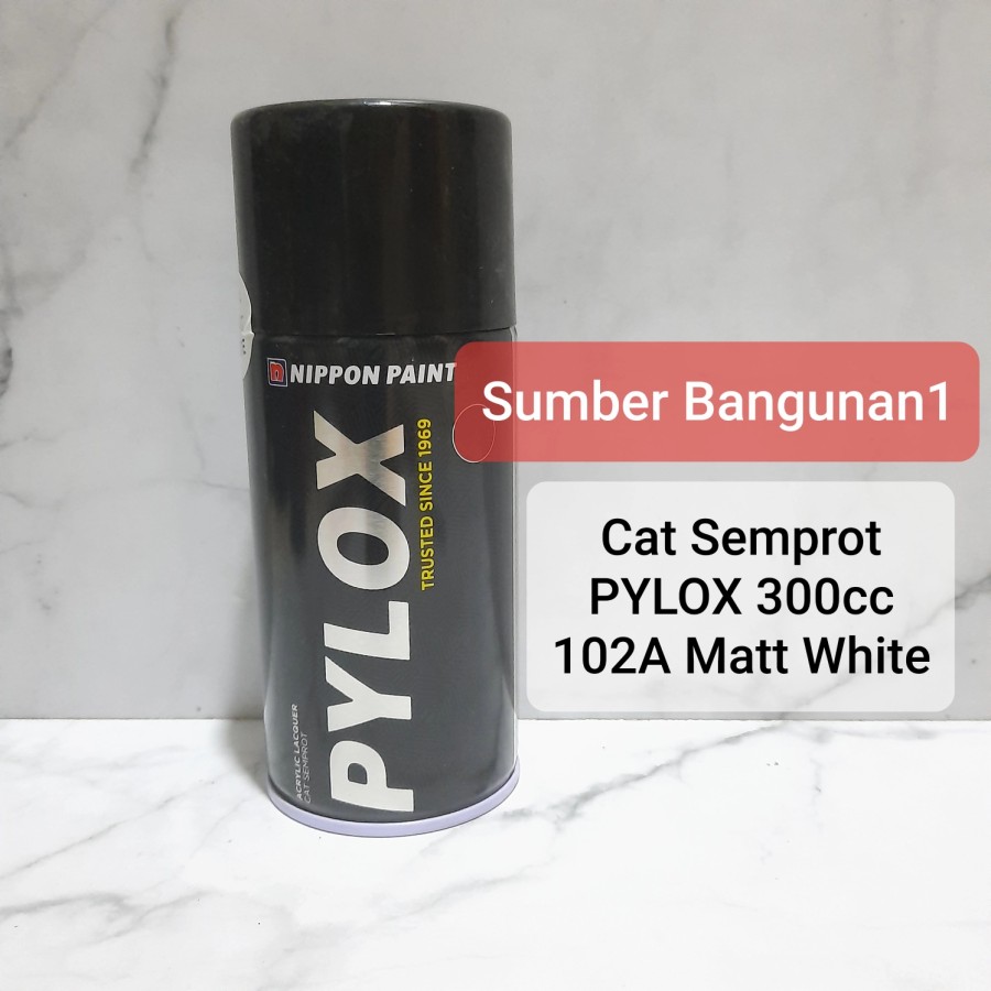 Pylox 102A Matt White putih doff dop pilox cat semprot tembok besi ...